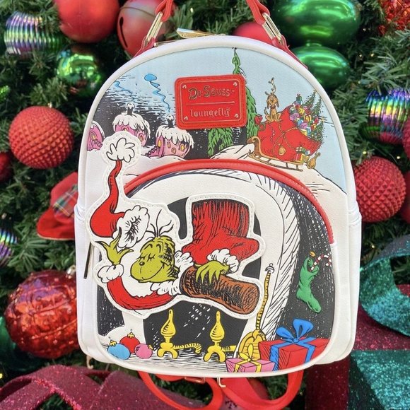 Loungefly | Bags | Loungefly Dr Seuss The Grinch Chimney Thief Mini ...